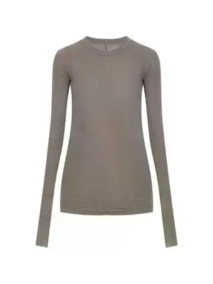 Rick Owens Ribbed-knit Long-sleeve T-shirt - Grey