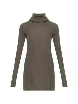Rick Owens Tube Ribbed-knit Turtleneck Top