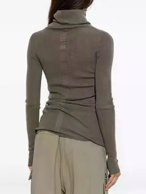 Rick Owens Tube Ribbed-knit Turtleneck Top