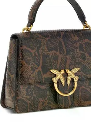 Pinko Medium Love One Light Python-print Handbag