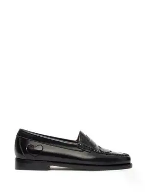 G.H.BASS Weejuns Heart-patch Penny Loafers - Black