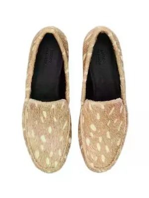 Loulou De Saison Zino Deer-print Pony-effect Loafers