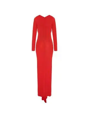 V:PM ATELIER Donna Ruched-detail Maxi Dress