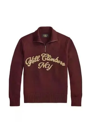 Ralph Lauren Quarter-zip Wool Sweater - Red