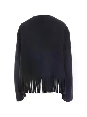 Carven Fringe-trimmed Double-breasted Jacket
