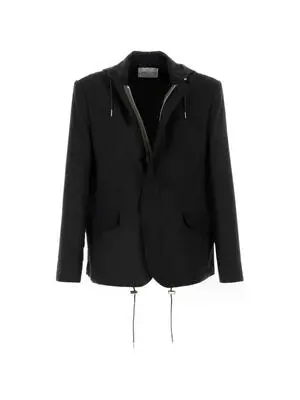 Sacai Hooded Twill Jacket - Black