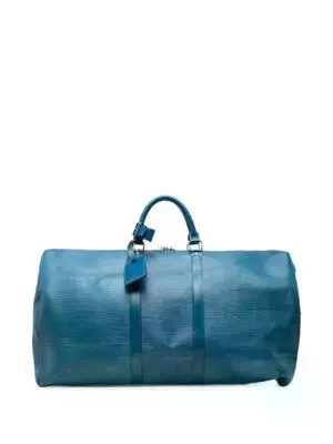 LOUIS VUITTON 1994 Epi Keepall 55 Travel Bag - Blue