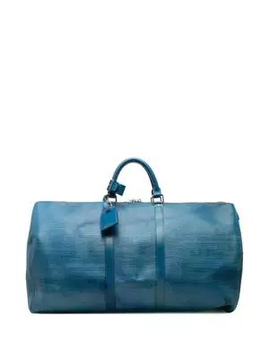 LOUIS VUITTON Epi Keepall 55 Travel Bag - Blue