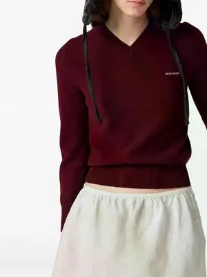 Miu Miu V-neck Wool Cardigan