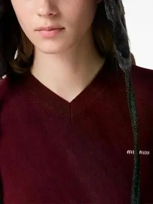 Miu Miu V-neck Wool Cardigan