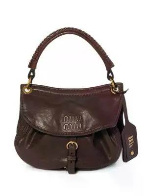 Miu Miu Rendez-vous Nappa Leather Bag - Brown