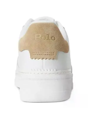 Polo Ralph Lauren Leather Logo Embroidered Sneakers