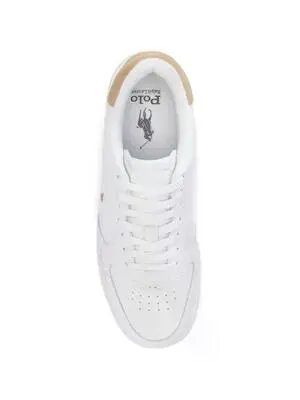 Polo Ralph Lauren Leather Logo Embroidered Sneakers