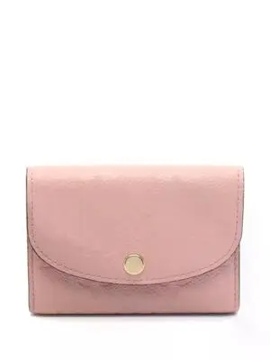LOUIS VUITTON 2021 Rosary Monogram Empreinte Bi-fold Wallet - Pink