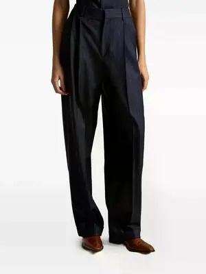 Polo Ralph Lauren Bacall Pinstriped Wool Trousers
