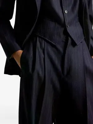 Polo Ralph Lauren Bacall Pinstriped Wool Trousers