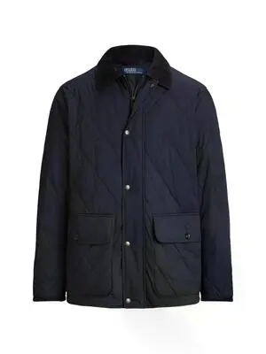 Polo Ralph Lauren Diamond-quilted Corduroy-collar Coat - Blue