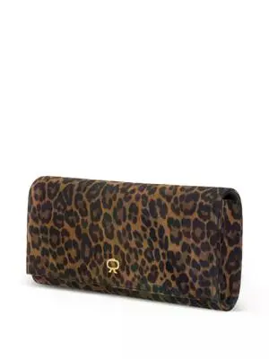 GIANVITO ROSSI Monica Leopard-print Clutch Bag