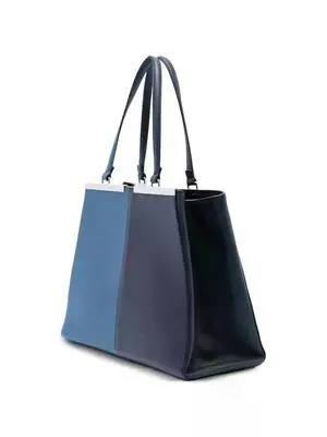 Fendi Large Bicolor Vitello Elite 3 Jours Tote Bag - Blue