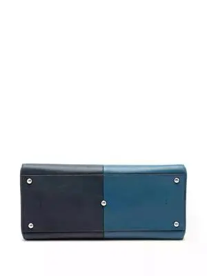 Fendi Large Bicolor Vitello Elite 3 Jours Tote Bag - Blue
