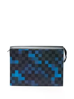 LOUIS VUITTON 2019 Damier Graphite Pixel Pochette Voyage Mm Clutch Bag