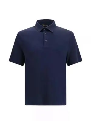 Loro Piana Tremezzo Cotton Polo Shirt - Blue