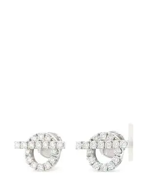 Hermès 18k White Gold Diamond Stud Earrings