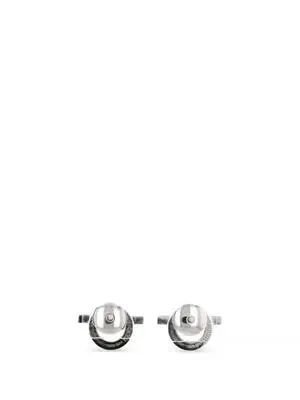 Hermès 18k White Gold Diamond Stud Earrings