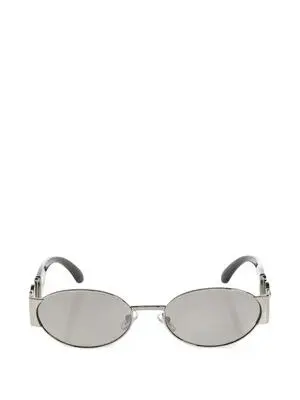 Versace Medusa Biggie Oval-frame Sunglasses - Silver