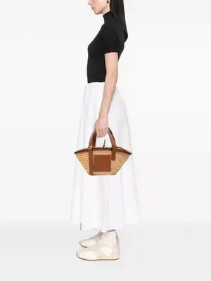 Loewe 2021 Small Raffia Anagram Basket Tote Bag