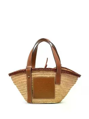 Loewe Raffia Anagram Basket Tote Bag - Neutrals