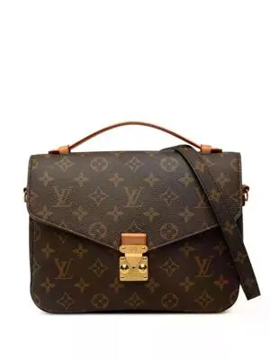 LOUIS VUITTON Monogram Pochette Metis Satchel - Brown