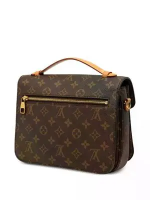LOUIS VUITTON Monogram Pochette Metis Satchel - Brown