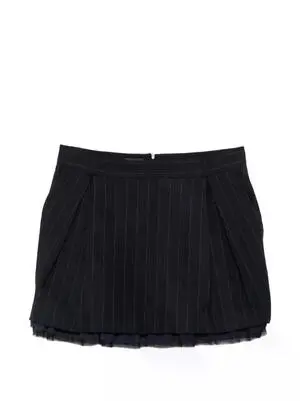 Pinko Pinstripe-pattern Pleated Mini Skirt - Blue