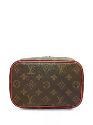 LOUIS VUITTON Monogram Macassar Nice Mini Case Vanity Bag