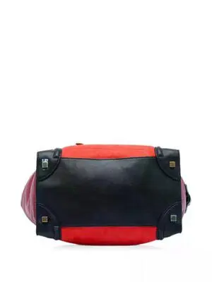 Celine 2010 Mini Multicolor Canvas And Leather Luggage Tote Bag