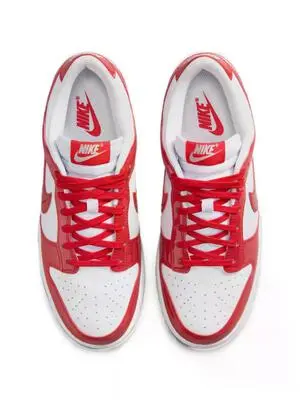 Nike Dunk Low Patent-leather Sneakers - Red