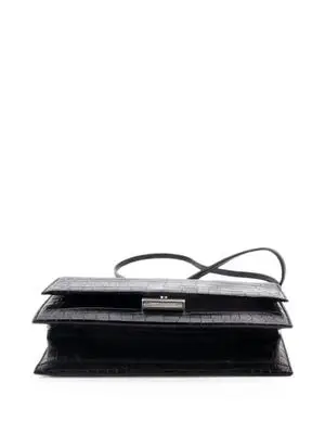 Saint Laurent Babylone Crocodile Embossed Leather Small Crossbody Bag