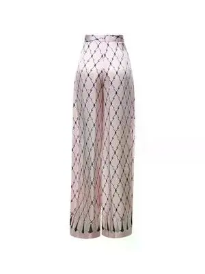 GENNY Rope-print Silk Trousers