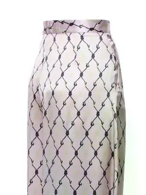 GENNY Rope-print Silk Trousers
