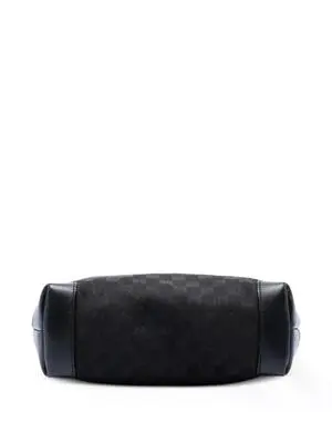 Gucci Gg Canvas Web Crossbody Bag - Black