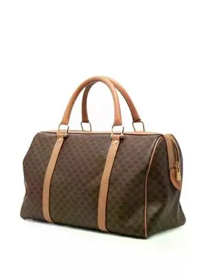 Celine 2014 Macadam Coated Canvas Boston Bag