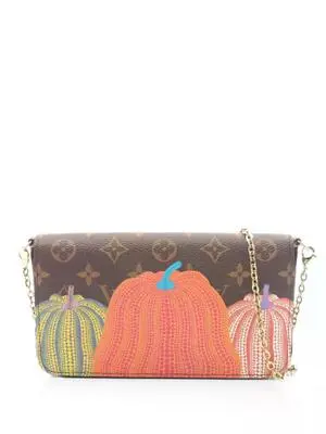 LOUIS VUITTON Yayoi Kusama 2023 Felicie Clutch Bag - Brown