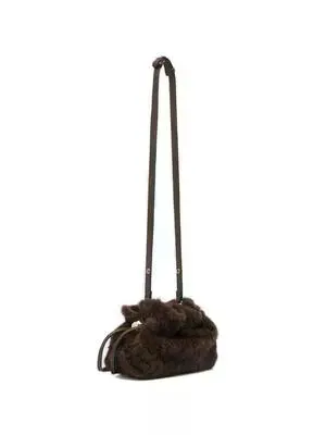 Liu Jo Faux-fur Clutch Bag With Adjustable Shoulder Strap - Brown