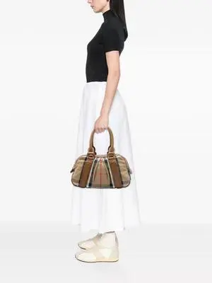 Burberry 2000-2017 House Check Canvas Ashbury Knight Handbag