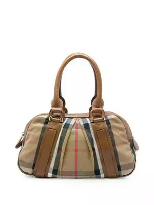 Burberry 2000-2017 House Check Canvas Ashbury Knight Handbag
