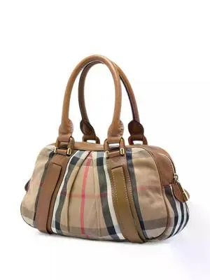 Burberry 2000-2017 House Check Canvas Ashbury Knight Handbag