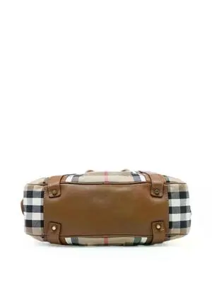 Burberry 2000-2017 House Check Canvas Ashbury Knight Handbag