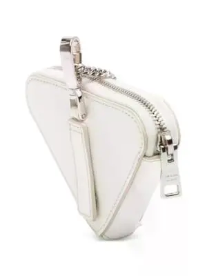 Prada Brushed Leather Triangle Pouch Crossbody Bag