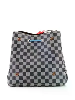 LOUIS VUITTON Neonoe Handbag Limited Edition Colored Damier Mm Bucket Bag - Black